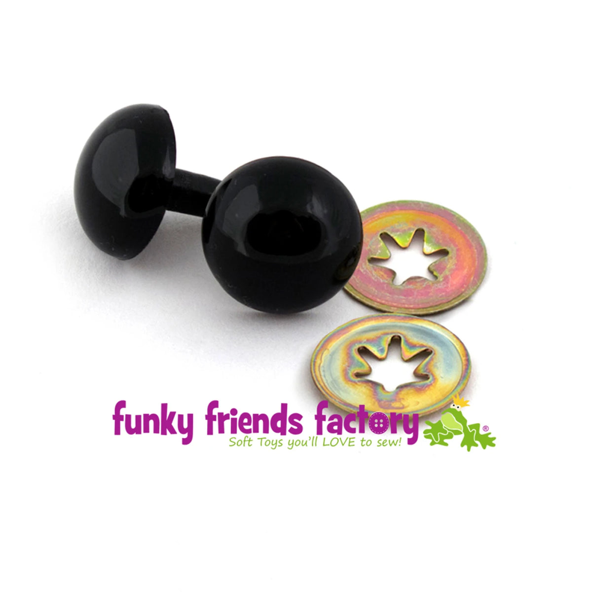 Toy Eyes Solid By Funky Friends Factory 18mm - Black – Watergirl Quilt Co.