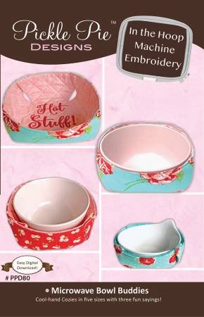Microwave Bowl Buddies In The Hoop Machine Embroidery Pattern By Pickl ...