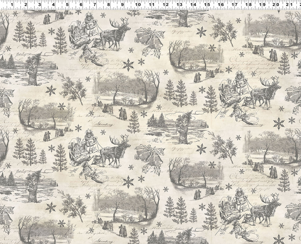 Holiday Nostalgia Quilt Fabric By Dan diPaolo Toile - Gray – Watergirl ...